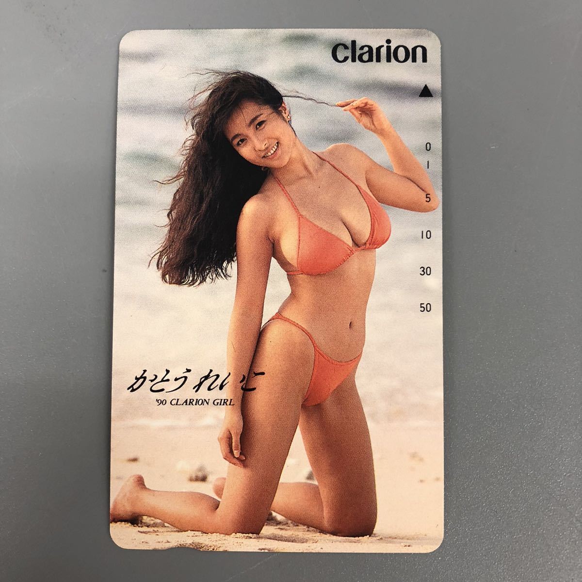 【目立った傷や汚れなし】1円スタート レア 未使用 テレカ テレホンカード かとうれいこ クラリオンガール Clarion クラリオン 水着