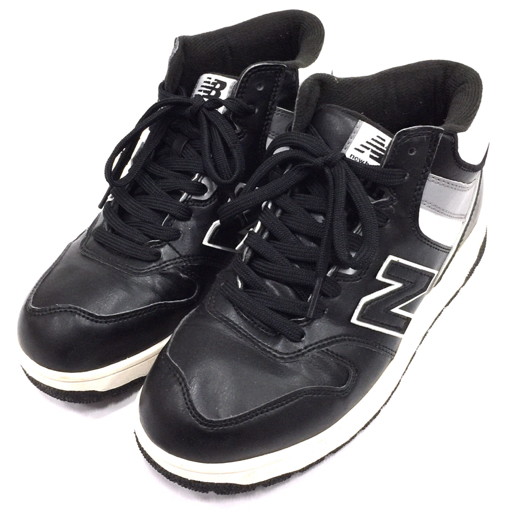 【中古】H1411 New Balance 601｜ニューバランス 601 サイズ US 6.5 (24.5cm) ブラック レザー レース ...