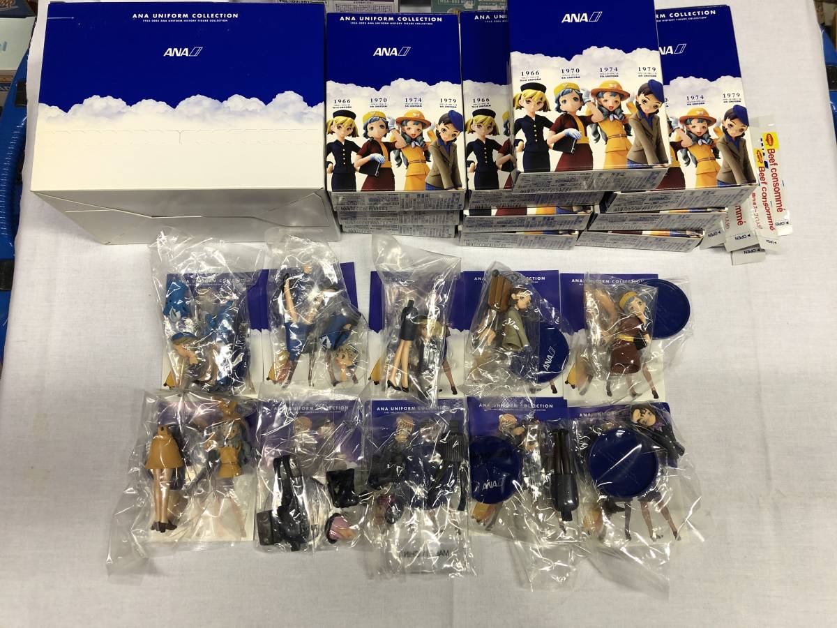 【傷や汚れあり】ANA ユニフォームコレクション 全10種 1955-2005 ANA uniform history figure ...
