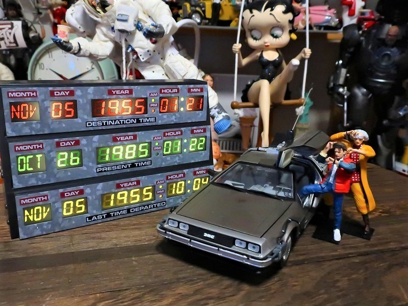 【未使用】爆レア★バックトゥザフューチャー Back to the future BTTF タイムマシン デロリアン タイムサーキット ...