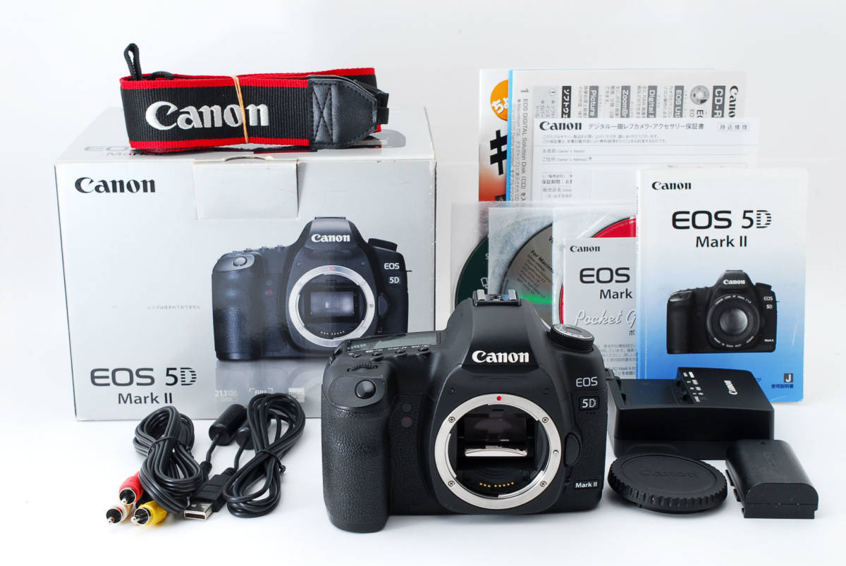 【目立った傷や汚れなし】☆美品♪ Canon キャノン EOS 5D Mark II ボディ 箱、付属品多数♪ ♯1013の落札情報詳細 - Yahoo!オークション落札価格検索 オークフリー