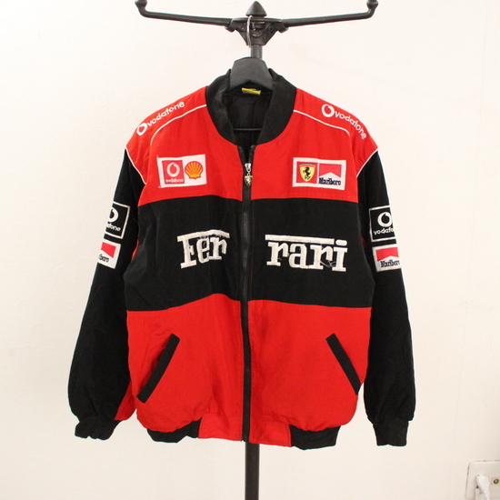 【傷や汚れあり】B237 2000年代製 フェラーリ 中綿 レーシングジャケット 00s 表記Lサイズ レッド×ブラック アメカジ 赤 黒 古着 古着卸 激安 希少 検 90sの落札情報詳細 ...