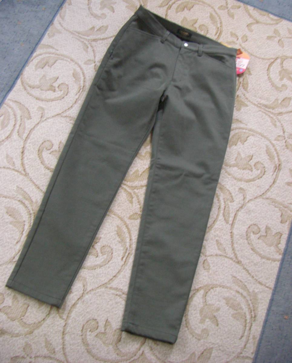 【未使用】未使用タグ付き 寒風すとっパンツ*CLOSSHI クロッシー70 暖パン*しまむら 裏起毛ストレッチパンツ*カーキ色*しっかり保温で ...