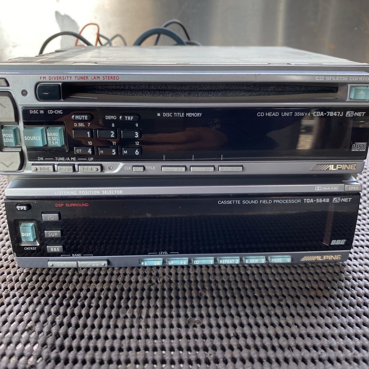 【傷や汚れあり】当時物 ALPINE CD HEAD UNIT CDA-7847J CASSETTE SOUND FIELD ...