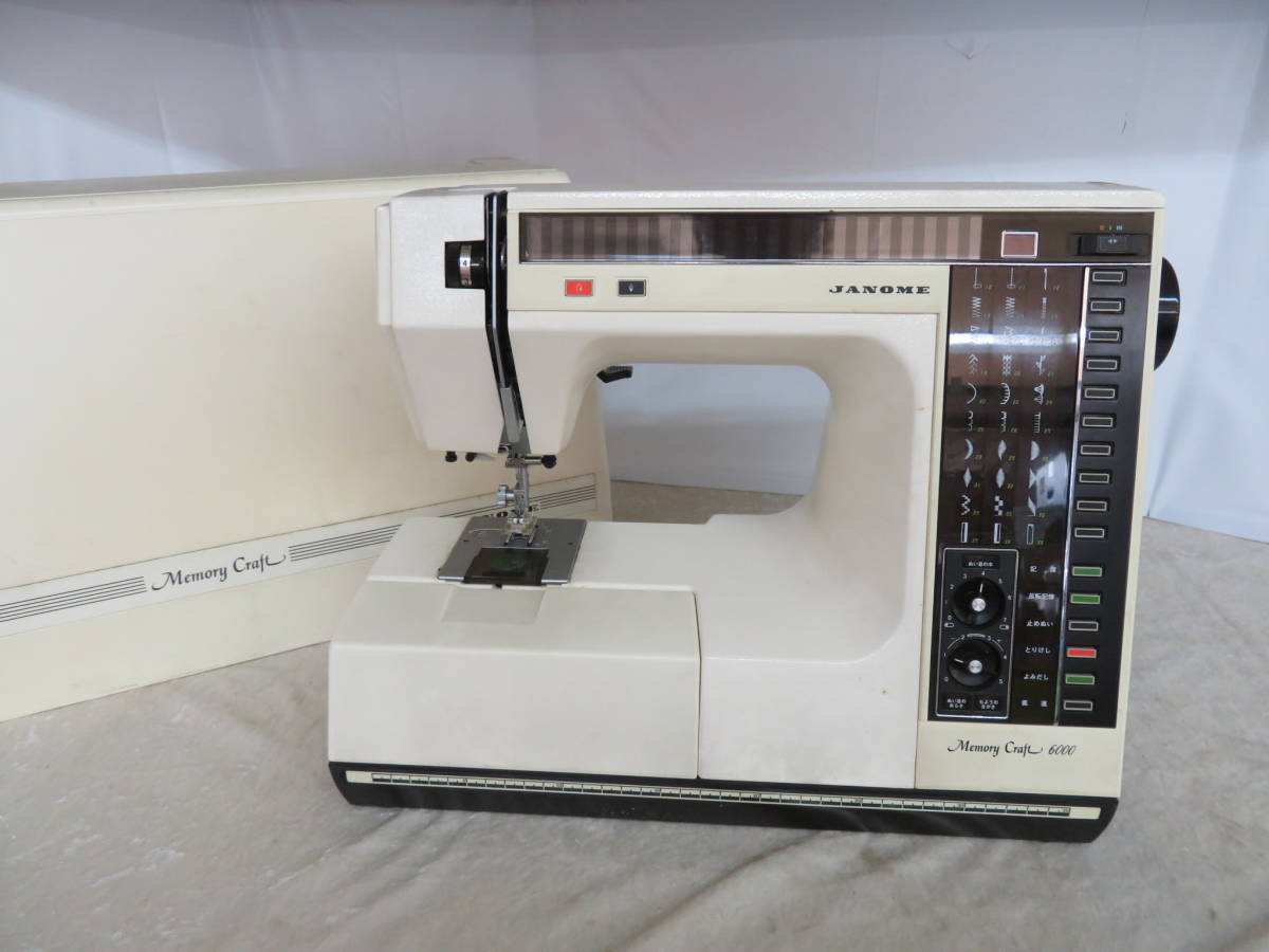 【傷や汚れあり】YN10-53 JANOME(ジャノメ)ミシン Memory Craft /メモリークラフト MODEL 6000 ※電源 ...