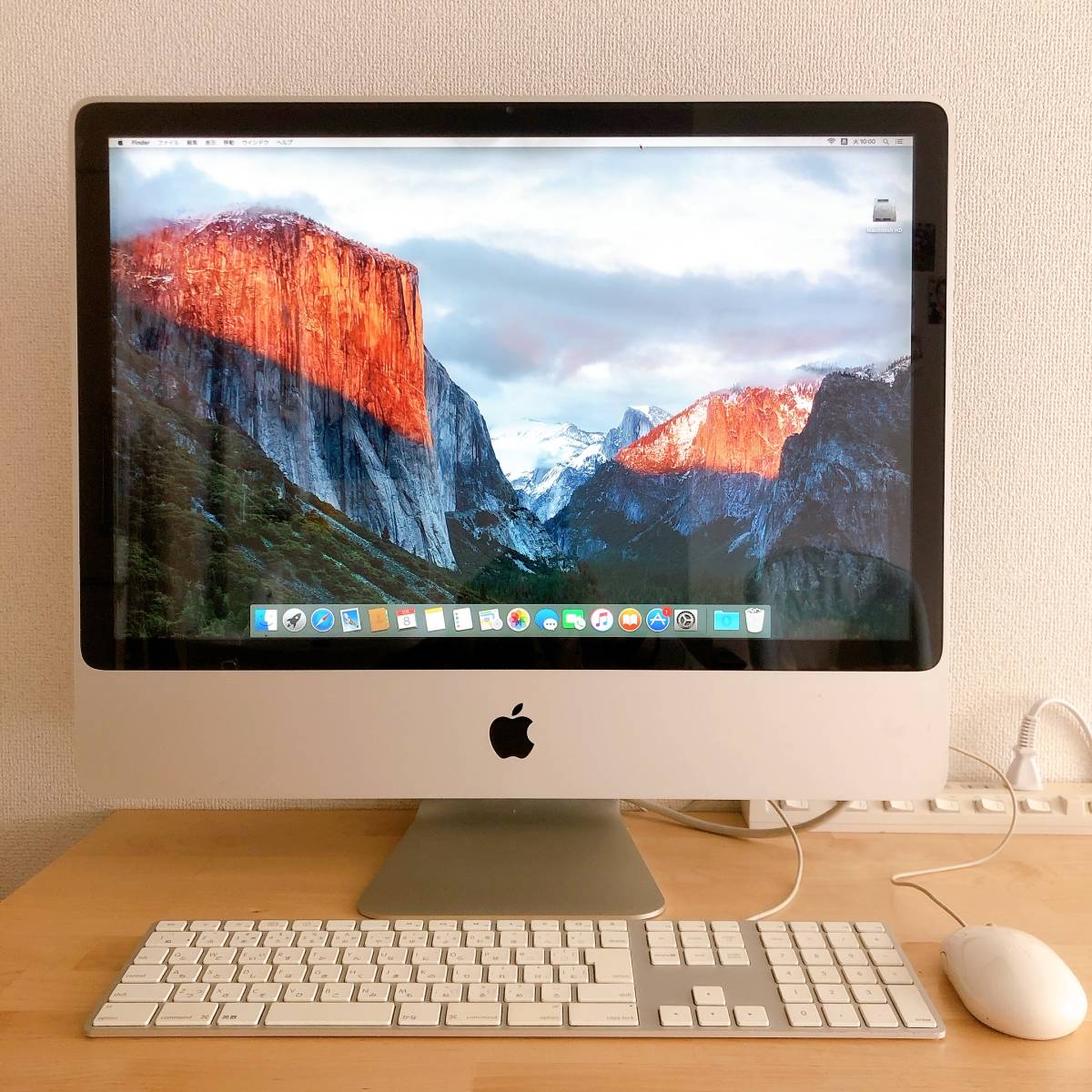 【やや傷や汚れあり】iMac 24インチ（Early 2009）Core2Duo 2.93GHz/640GB/4GB/Mac OS X El ...