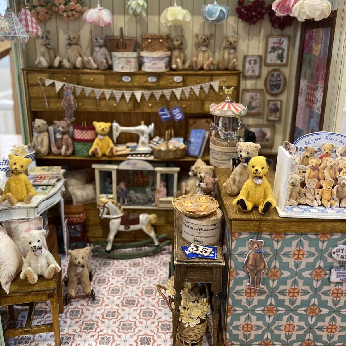 【未使用】*handmade miniature teddy bear & teddy bear shop set*の落札情報詳細 ...