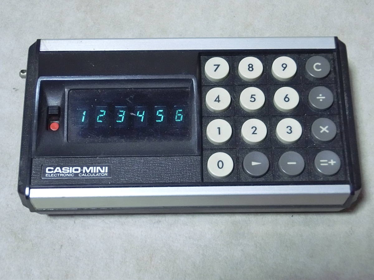 【やや傷や汚れあり】CASIO-MINI カシオミニ 6桁表示 昭和レトロ 電卓 ELECTRONIC CALCULATOR 計算機 の落札情報詳細| ヤフオク落札価格情報 オークフリー