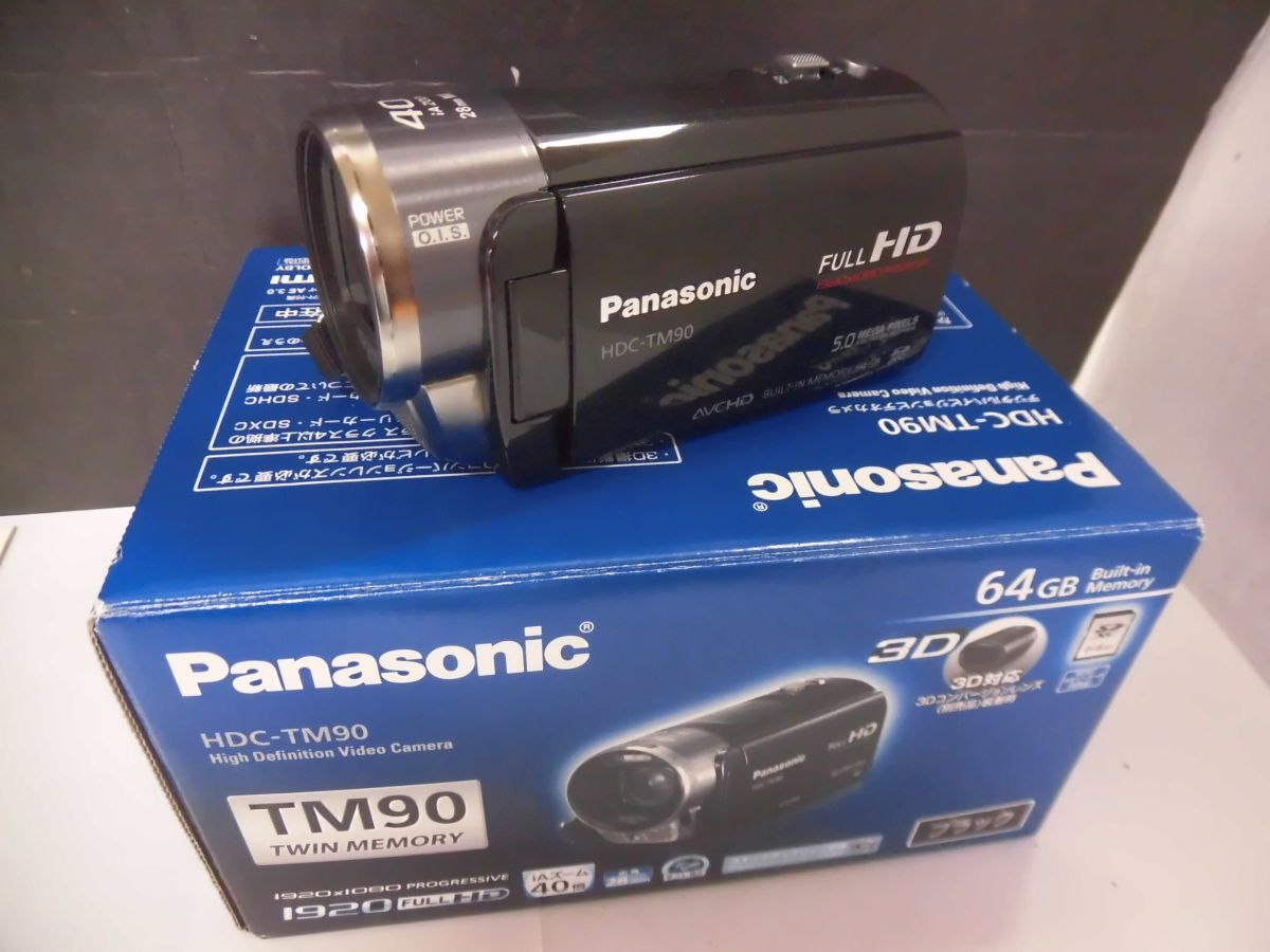 【傷や汚れあり】52 送60サ 1130＆B16 Panasonic HDC-TM90 ビデオカメラ FULLHD 2011年製 内蔵メモリ ...