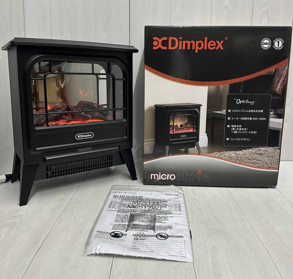 【未使用】展示品 2022年製 ★ Dimplex ディンプレックス 電気暖炉 オプティフレーム マイクロストーブ MCS12J ブラック Micro Stove 炎 LED ヒーターの落札 ...