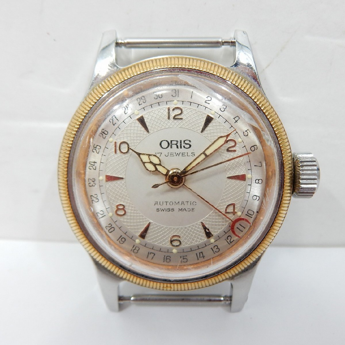 【全体的に状態が悪い】【41】1円～ORIS オリス ポインターデイト S.A.7400 自動巻き 17JEWELS 時計 本体のみ 稼働品 風防ヒビ有り ジャンク扱いの落札情報詳細 ...