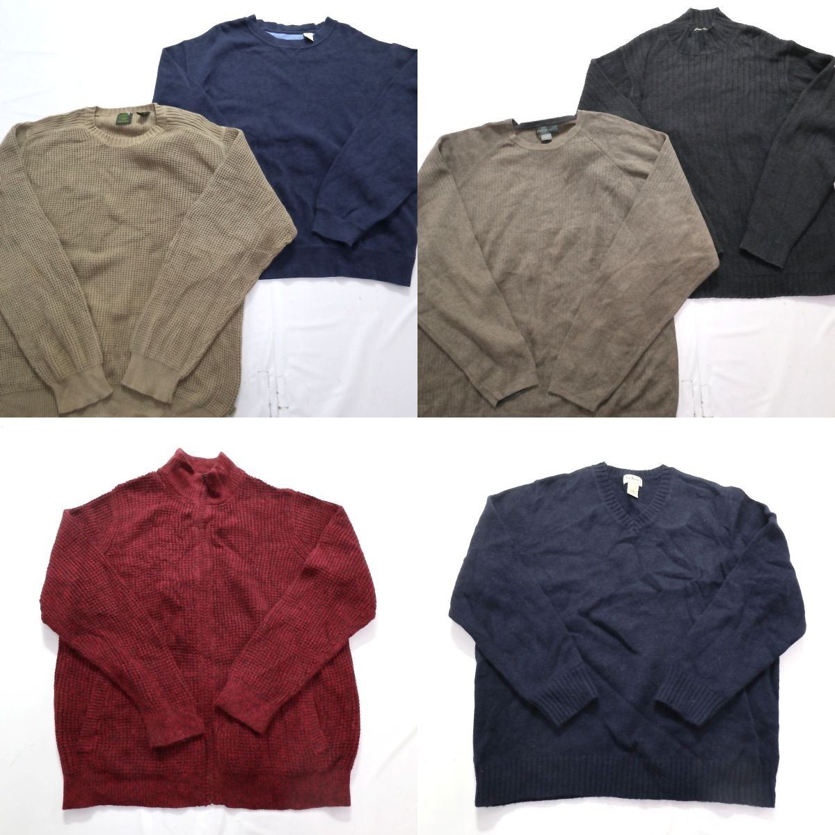 【やや傷や汚れあり】 アウトドアブランドMIX ニット set エディーバウアー オービス 他 (メンズXL） 6枚セット売り 古着卸 1円 ...