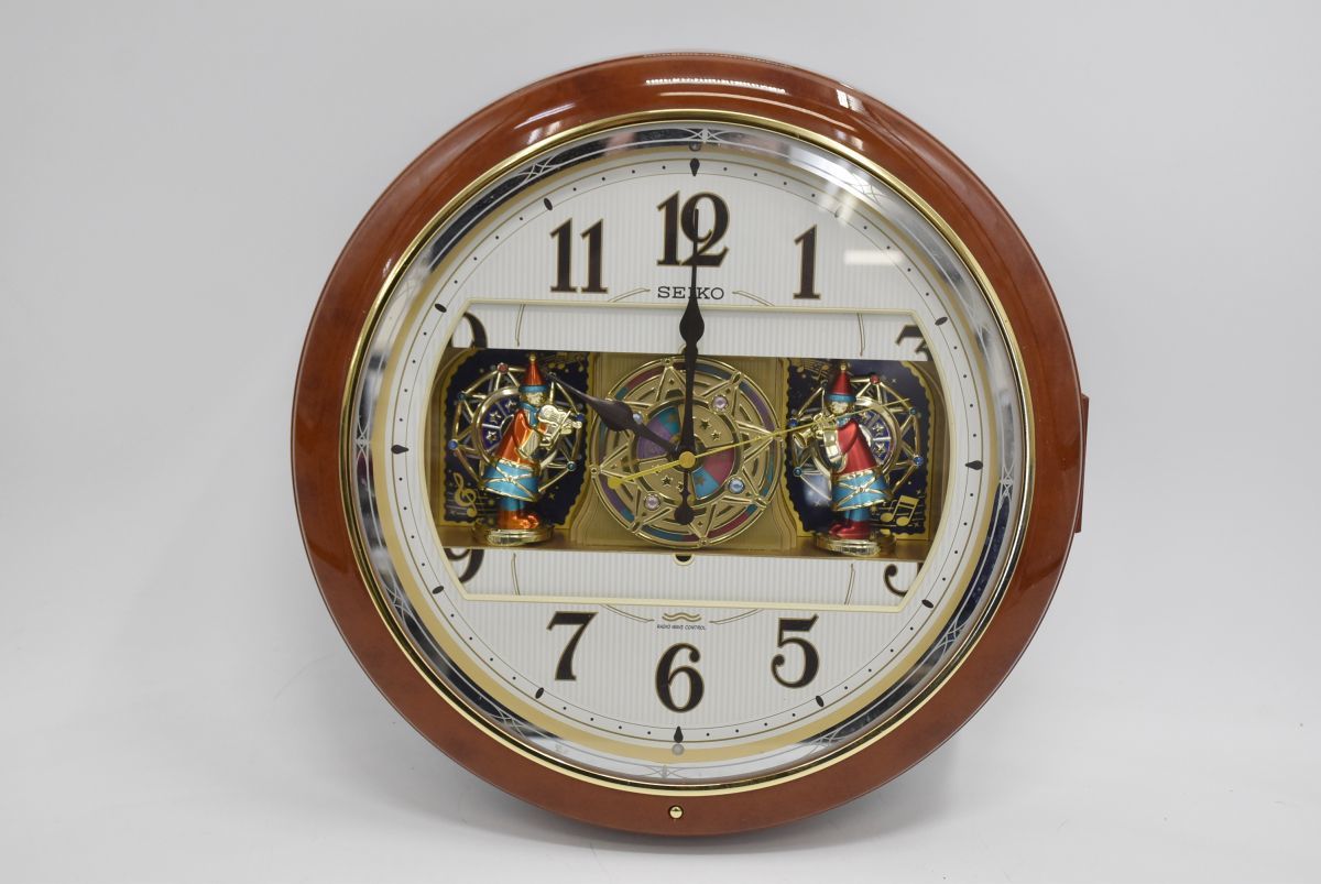 SEIKOアミューズ電波時計 ウェーブシンフォニー AM-235W 音源でます 人パフォーマンス動きます動作確認済みの落札情報詳細 ...