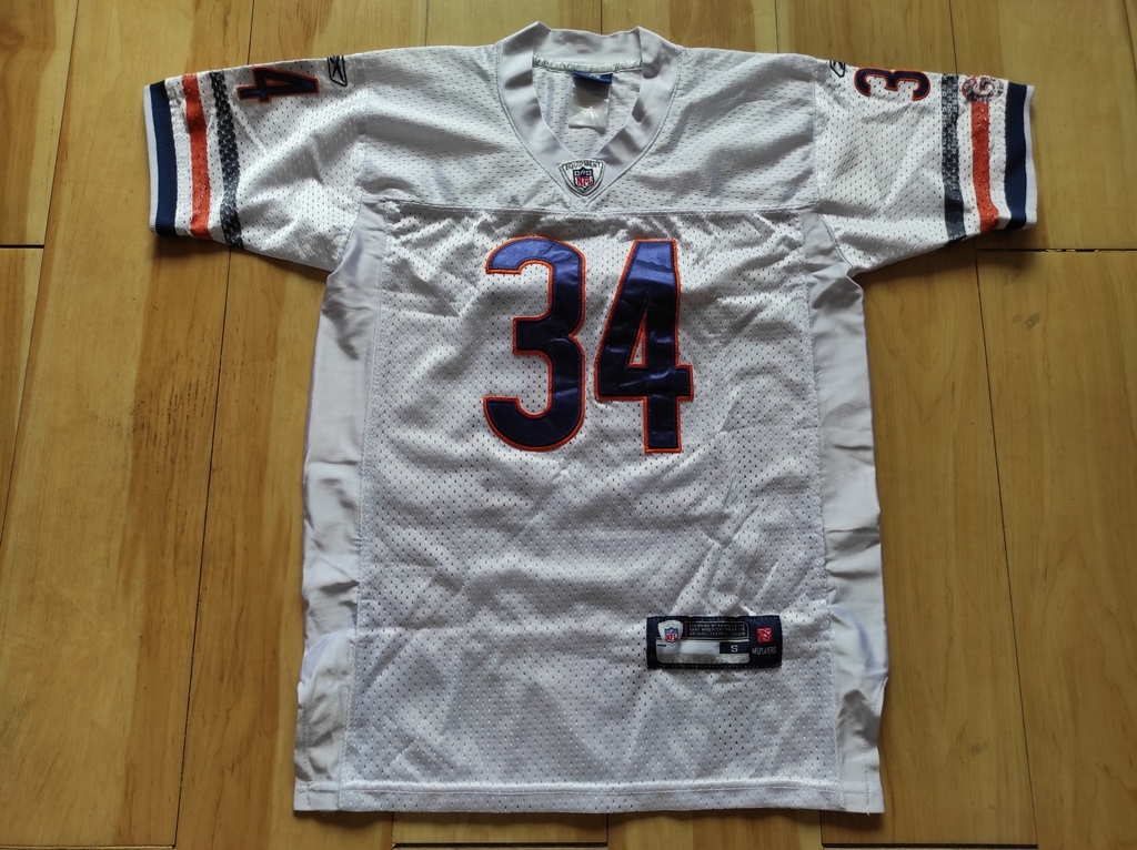 【やや傷や汚れあり】☆入手困難 古着☆C50 Reebok Chicago Bears Payton #34 GSH NFL アメフト ゲーム ...