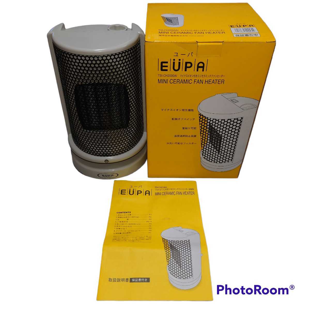 【目立った傷や汚れなし】燦坤日本電器 マイナスイオン付きミニセラミックファンヒーター ユーパ EUPA 暖房器具 速暖 サンクン日本電器の落札情報詳細 - ヤフオク落札価格検索 オークフリー