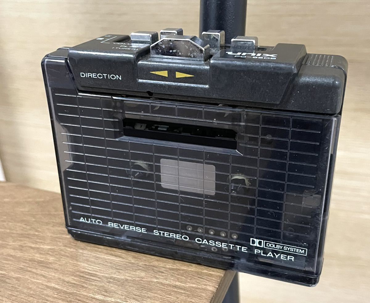 【傷や汚れあり】【※希少レア※】unix PC-88DB AUTO REVERSE STEREO CASSETTE PLAYER ラジカセ ...