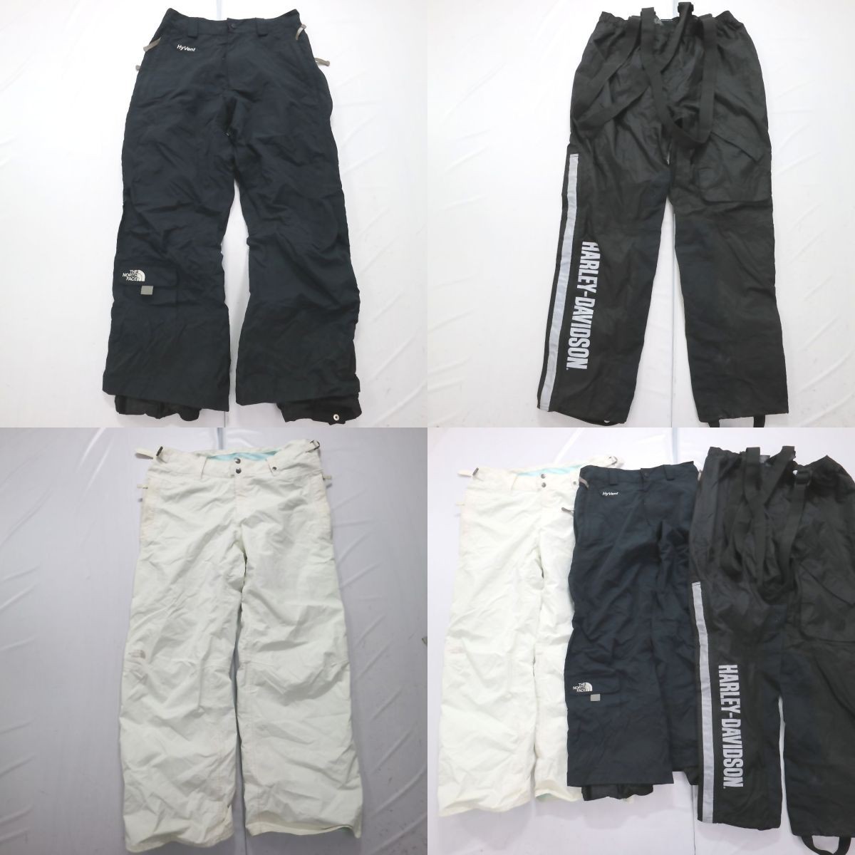 【やや傷や汚れあり】 スキーパンツ MIX set パタゴニア ハーレー 他 (レディースS/M） 3枚セット まとめ売り 古着卸 1円 ...