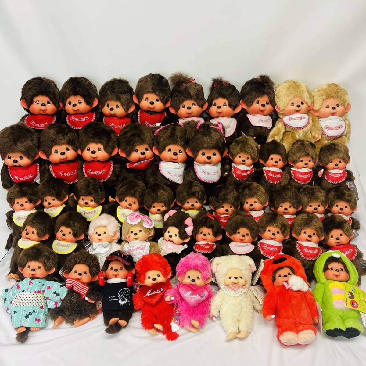 【未使用に近い】☆1円〜☆ Sekiguchi セキグチ モンチッチ 48体 まとめ売り 大量セット 昭和レトロ 40周年 アニバーサリー ...