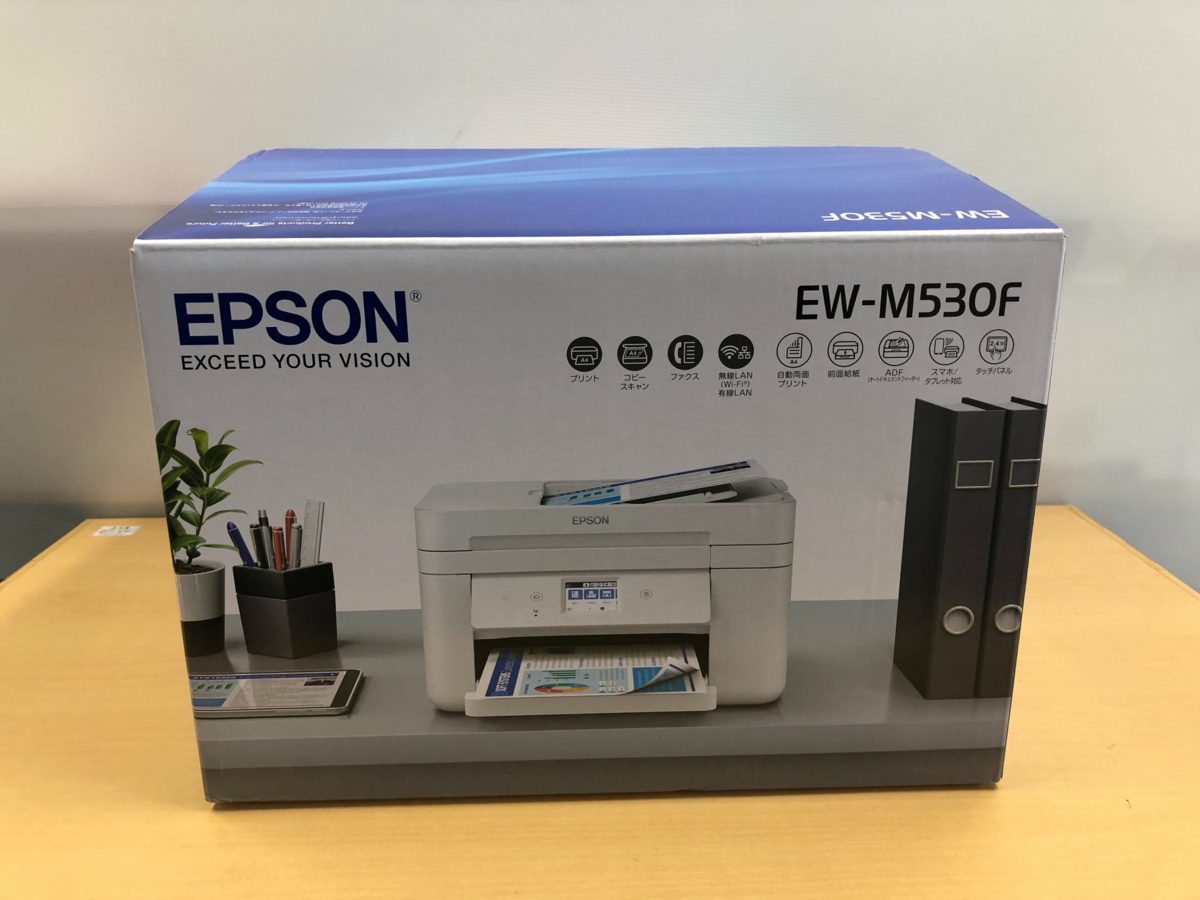 【未使用】 EPSON EW-M530F A4インクジェットFAX複合機 (プリント/コピー/スキャナ/ファクス) 新品・純正セットアップインク付属・メーカー保証付の落札情報詳細 ...