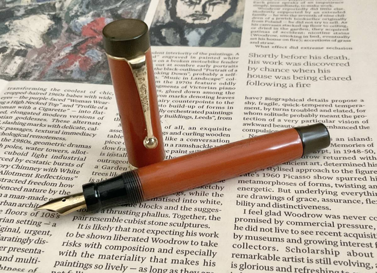 【やや傷や汚れあり】★貴重 1920年代★ Parker パーカー 万年筆 ラッキーカーブ デュオフォールド Jr オレンジ ビッグレッド ゴムサック交換済みの落札情報詳細 ヤフオク落札