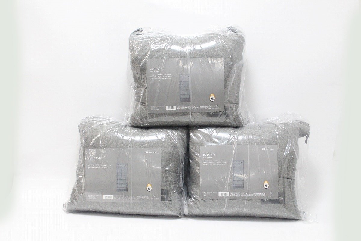 【未使用】未開封 スノーピーク 寝袋 SSシングル 3点セット BD-105GY グレー 78×196cm SNOW PEAK シュラフ キャンプ初心者 1-D028Y/1/160 の落札情報 ...