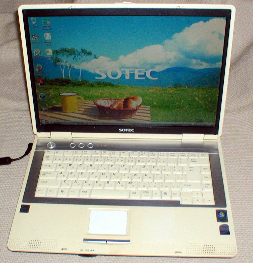 【やや傷や汚れあり】SOTEC N15WMT02 Designed by ONKYO in Japan Windows Vista RAM ...
