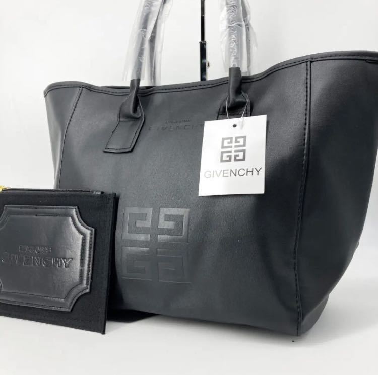 【未使用】1円スタート 新品・未使用 GIVENCHY ジバンシー 4G型押し PU レザー メンズ トートバッグ ビジネス ブラック 黒 ポーチ付 A4 PC収納可能 の落札情報詳細 ...
