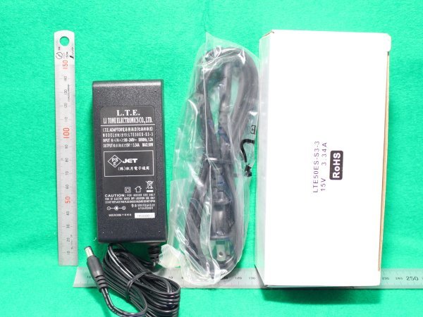 【未使用】【H014】スイッチングACアダプター 15V 3.34A 秋月電子通商 100V-240V LTE50ES-S3-3150A 出力 ...