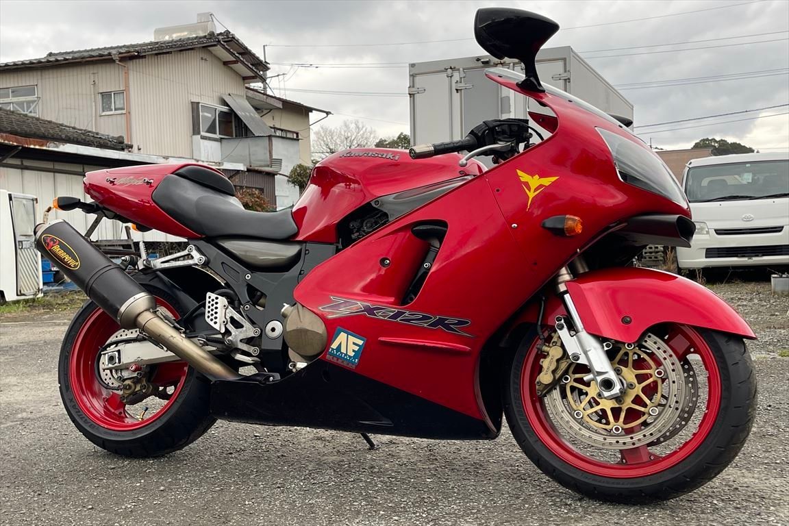 【やや傷や汚れあり】ZX-12R 売り切り！1円スタート！エンジン好調！逆車！ZXT20A！FI車！AKRAPOVIC！ETC装備！検)GSX1300R HAYABUSA 全国配送可能！福岡 ...