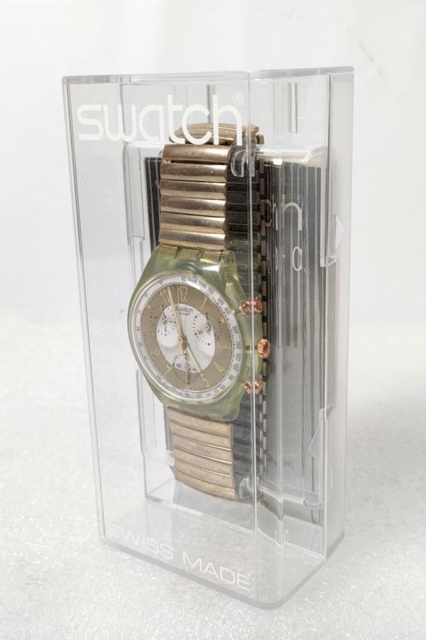 【目立った傷や汚れなし】Swatch スウォッチ CHRONO クロノ GOLDE GLOBE ゴールデングローブ SCG101 1992 ...