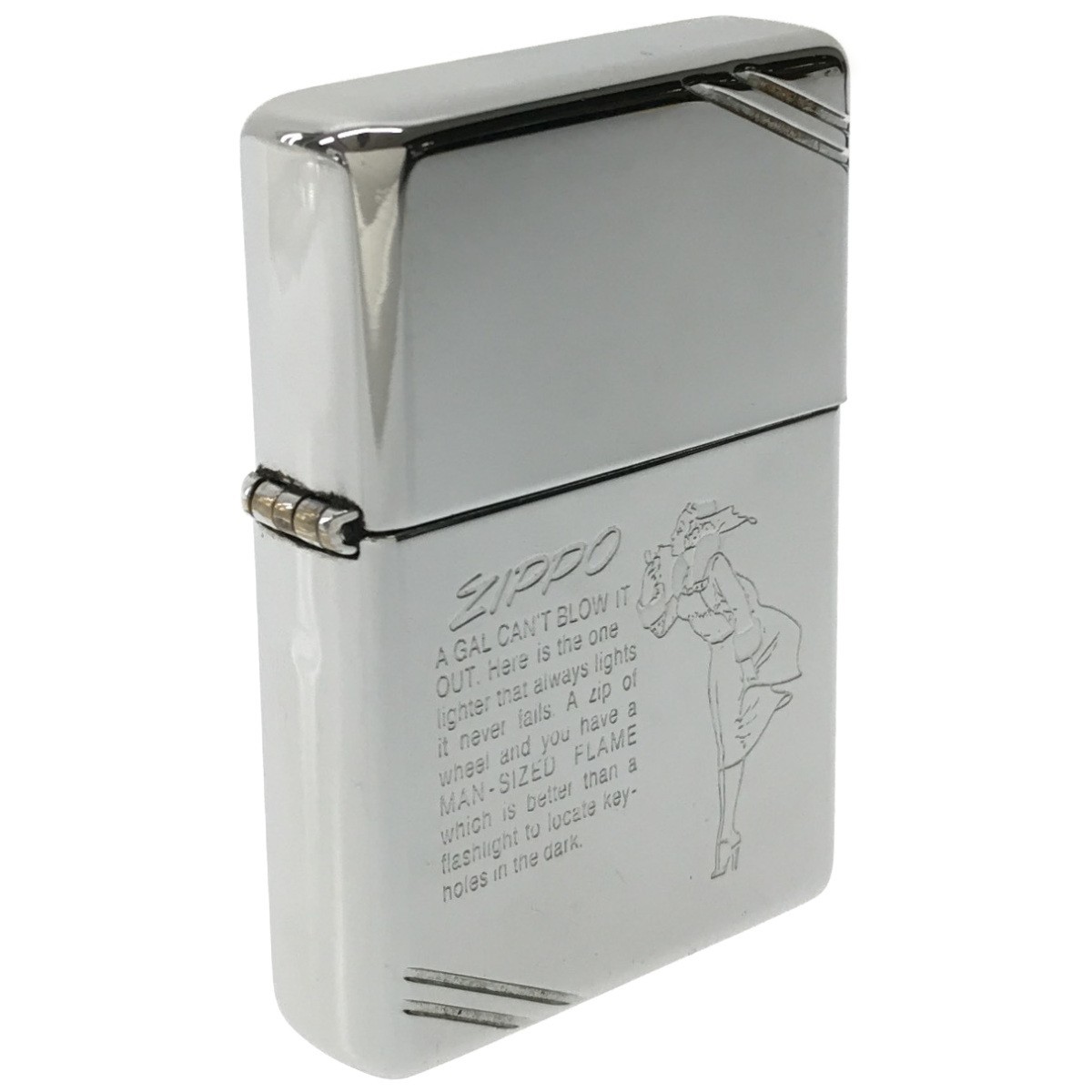 【やや傷や汚れあり】ジッポ ウィンディ XV A 1999年 オイルライター シルバーカラー Zippo Windy 喫煙具 煙草 タバコ ...