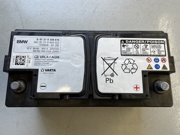 【傷や汚れあり】BMW バッテリー VARTA VRLA/AGM 12V 90Ah 900A (EN/GS) 160RC 900CCA(SAE) 健全性82% ＜中古＞の落札情報詳細 ...