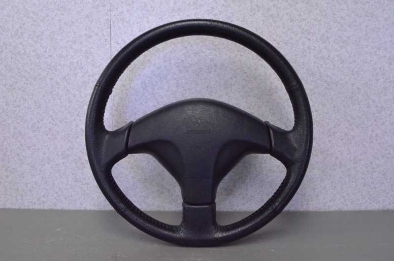 【やや傷や汚れあり】パジェロミニ リンクス ターボ 前期(H58A H53)純正 破損無 取付OK 動作保証 ステアリングホイール ハンドル ホーンパット付 レザー s002495の落札情報 ...