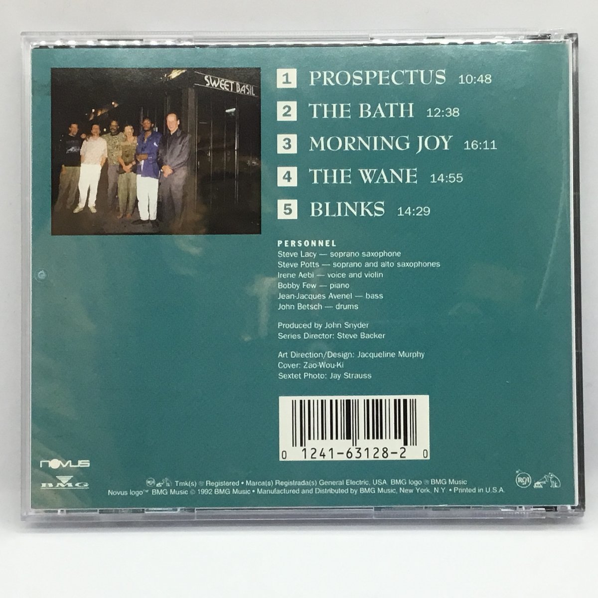 【目立った傷や汚れなし】THE STEVE LACY SEXTET / LIVE AT SWEET BASIL (CD) NOVUS ...