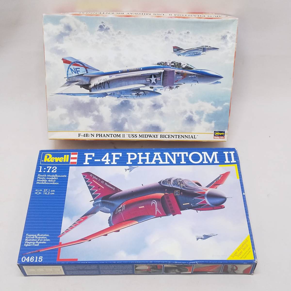 【傷や汚れあり】 1/72 ハセガワ F-4B/N ファントムII 'ミッドウェイ バイセン' / Revell F-4F ファントムII ...