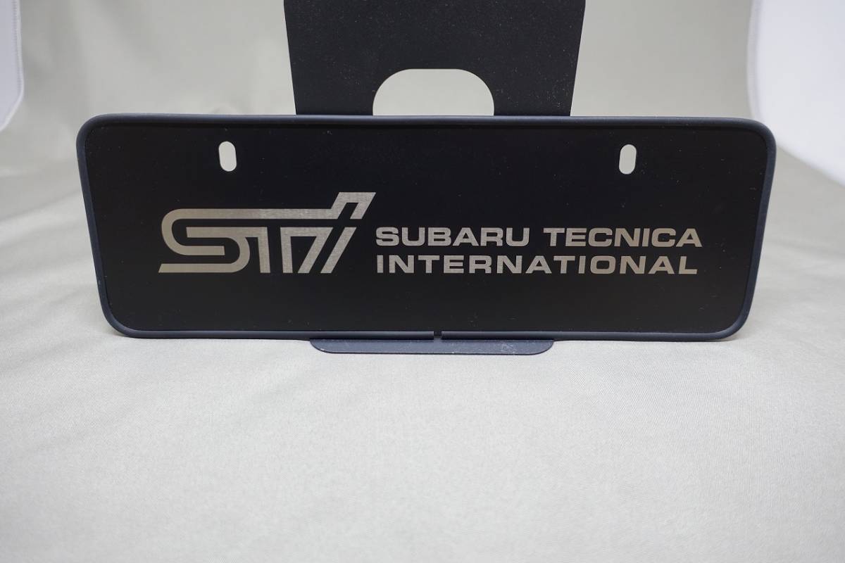 【目立った傷や汚れなし】☆Subaru Euro Style STI Marque Plate Matte Black SOA342L133 ...