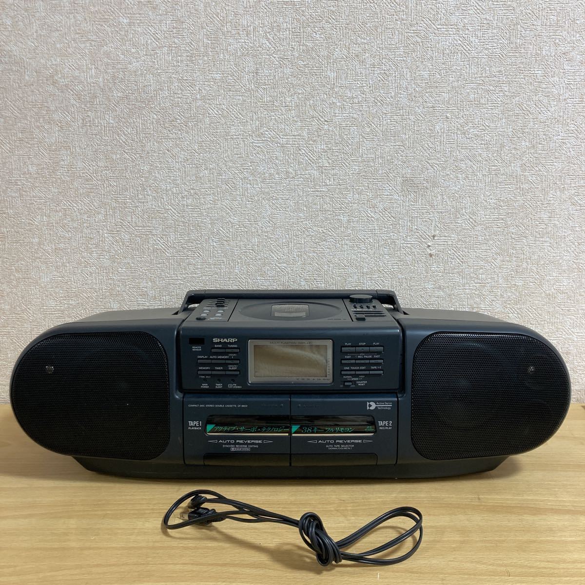【傷や汚れあり】SHARP シャープ QT-88CD コンパクトディスクステレオダブルカセット ラジカセ カセットデッキ オーディオ機器 電源コード付き 3 ア 2956の落札情報詳細 ...
