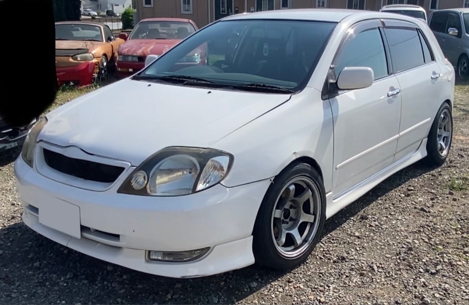 【走行距離 109,500 km】トヨタ ZZE123 アレックス RS180 2ZZ 6速MT 車重1060kg 190馬力 4ナンバー登録 ...