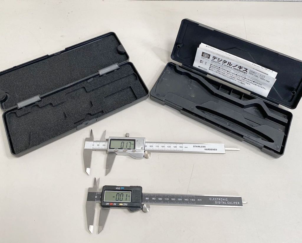 【やや傷や汚れあり】SK11 SDV-150 デジタルノギス 150mm 測定器 電動工具 収納ケース付 2個セット まとめ売り stainless HARDENED 工具 DIYの落札情報 ...