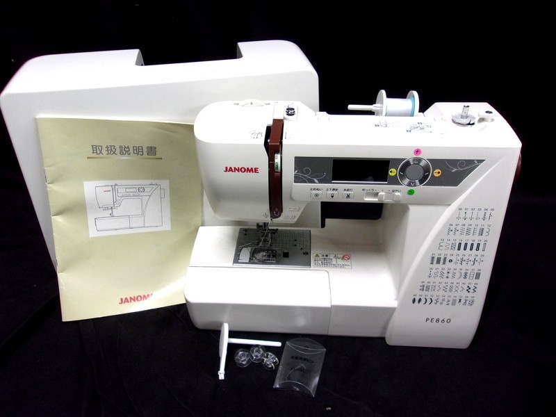 【傷や汚れあり】1000円スタート ミシン JANOME ジャノメ PE860 Model 808 ハンドクラフト 手工芸 ジャノメミシン ...
