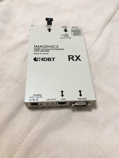 【やや傷や汚れあり】《送料無料》通電チェック済み！【4k対応】IMAGENICS （イメージニクス） HDMI CAT5e/6 EXTENDER CRO-HE25RX 受信器 ② 一部パーツ付 ...