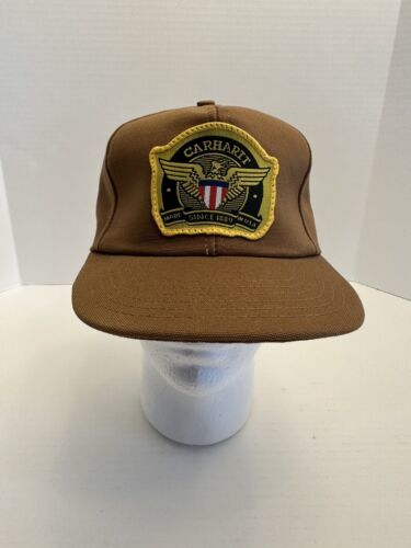 【未使用】VINTAGE CARHARTT EAGLE PATCH ADJUSTABLE SNAPBACK TRUCKER CANVAS HAT CAP USA 海外 即決の落札情報詳細 ...