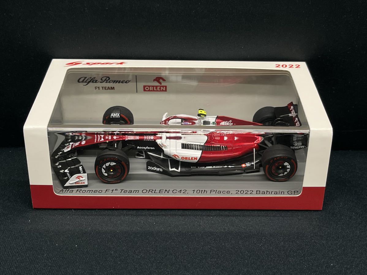 【未使用】ジャンク品 スパーク 1/43 アルファ ロメオ F1チーム オーレン C42 バーレーンGP 2022 10th 周冠宇 ...
