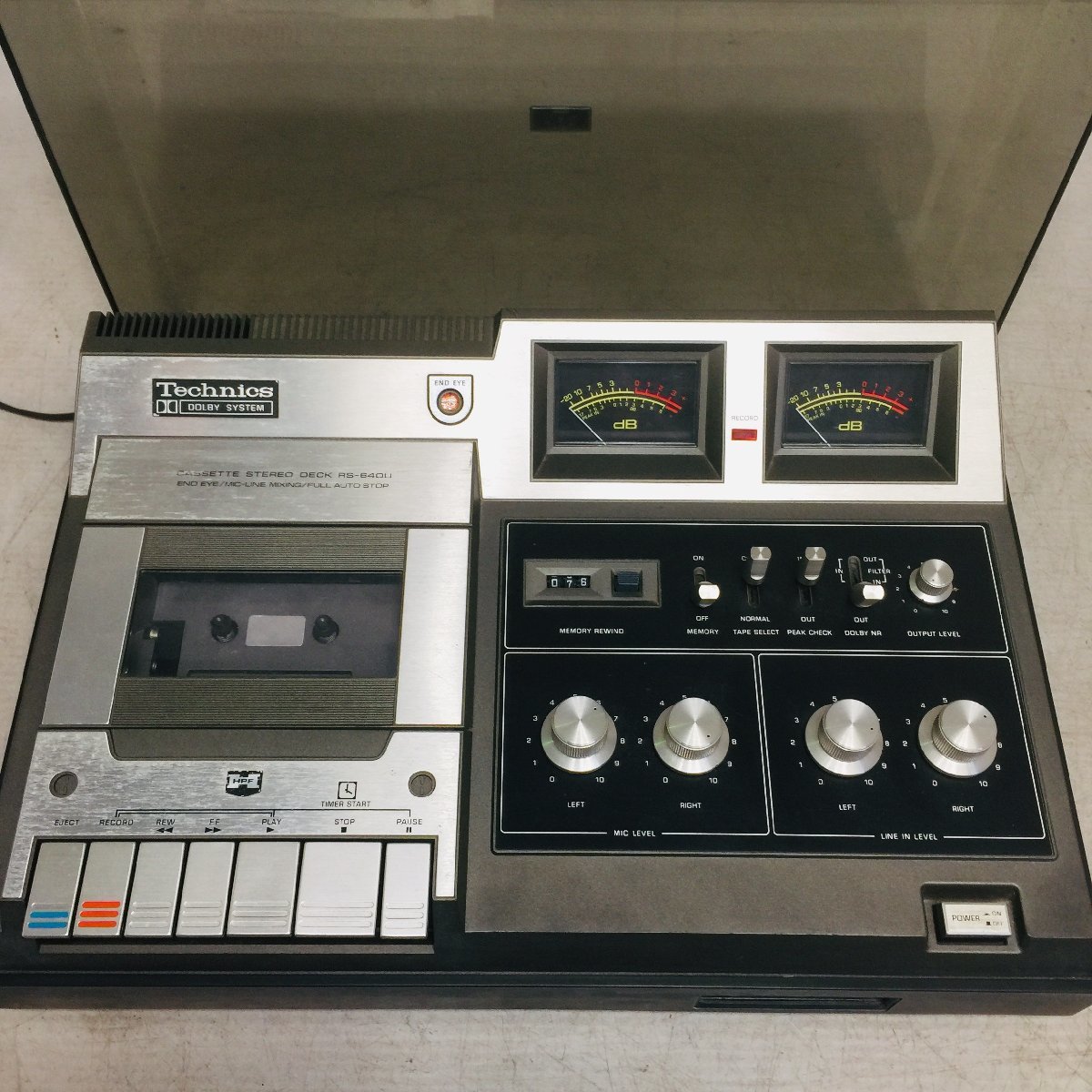 【傷や汚れあり】 【ジャンク品 通電OK】Technics テクニクス カセットデッキ RS-640u (E1)T/s50510/3/6.4の ...