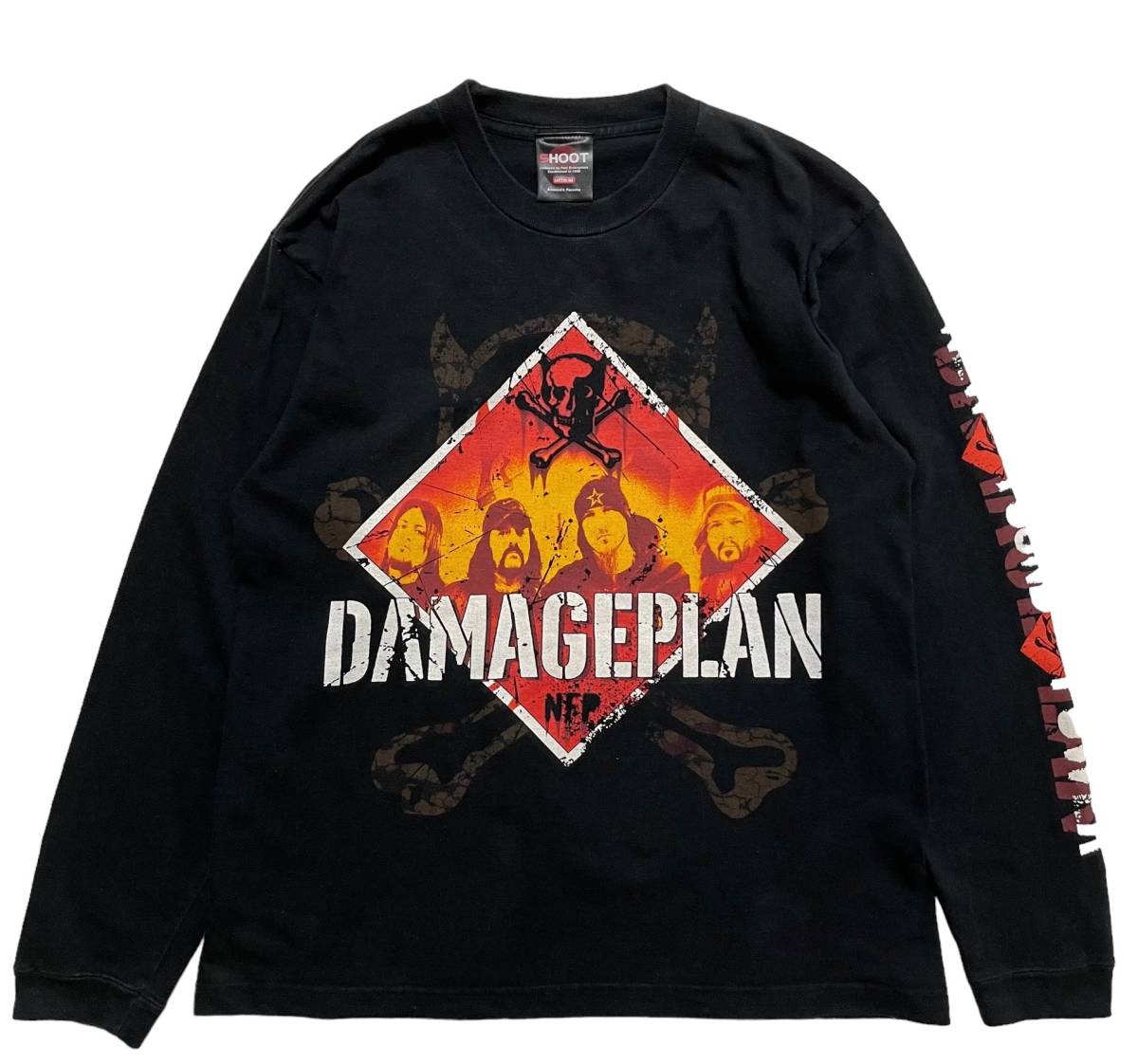 【目立った傷や汚れなし】ダメージプラン DAMAGEPLAN 2004 ジャパンツアー ロングTシャツ バンドTシャツ ライブTシャツ M ...