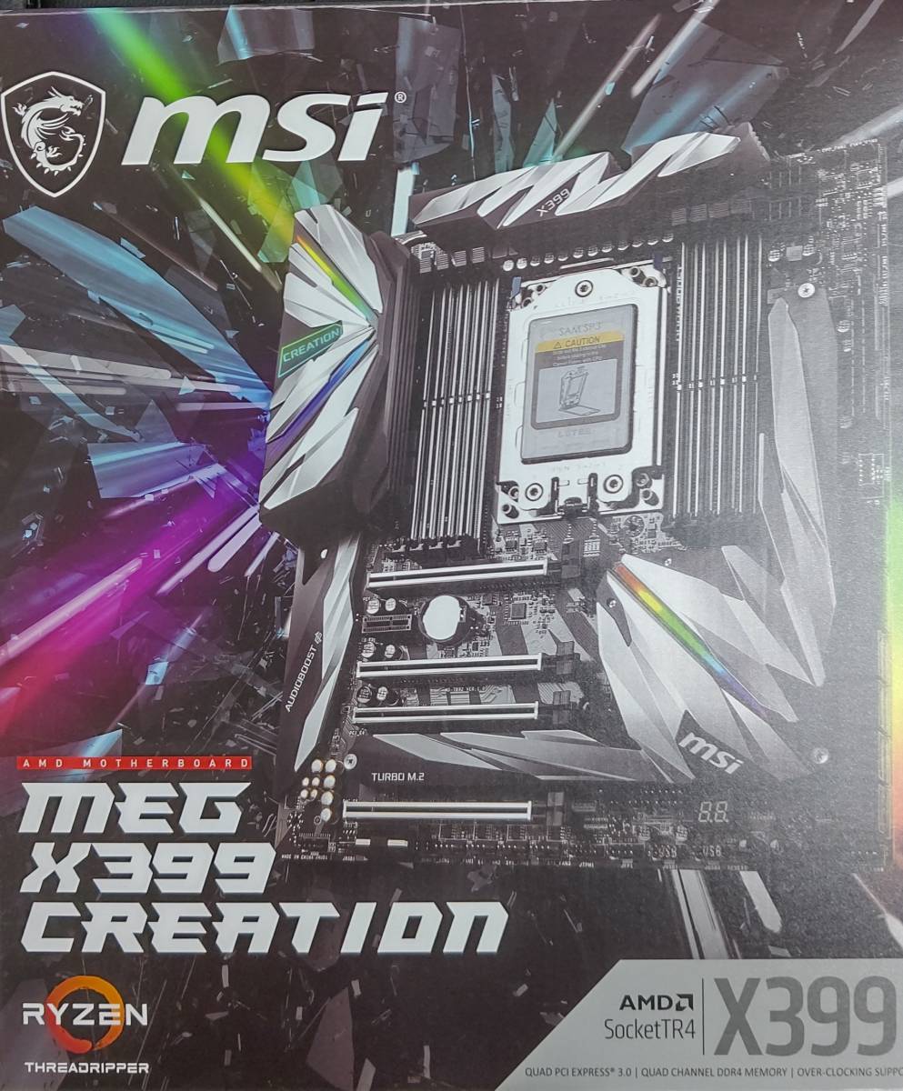 【目立った傷や汚れなし】msi MEG X399 CREATION Socket TR4 Ryzen Threadripperの落札情報詳細 ...