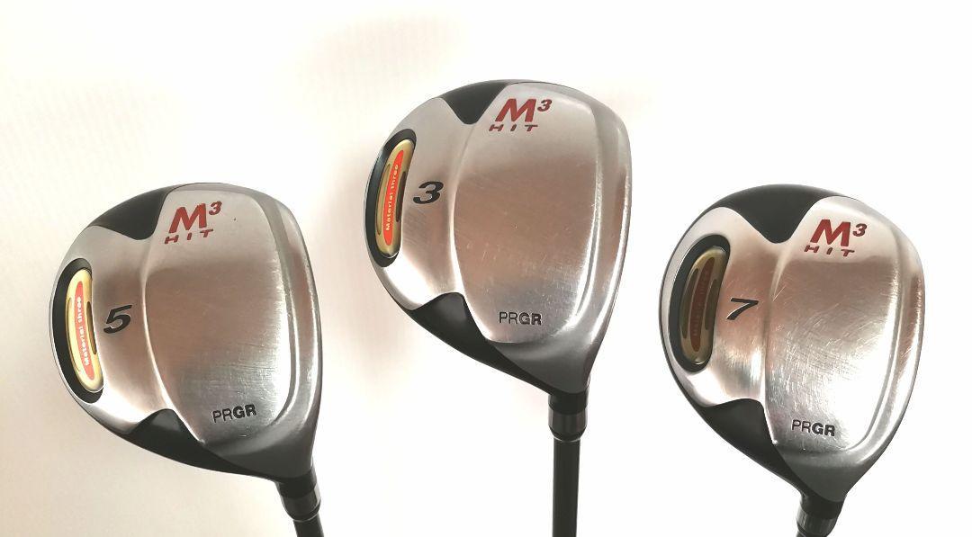 【やや傷や汚れあり】PRGR・プロギアM3 HIT エムスリー ヒット FW フェアウェイウッド 3番 15度.5番 18度.7番 21度 3 ...
