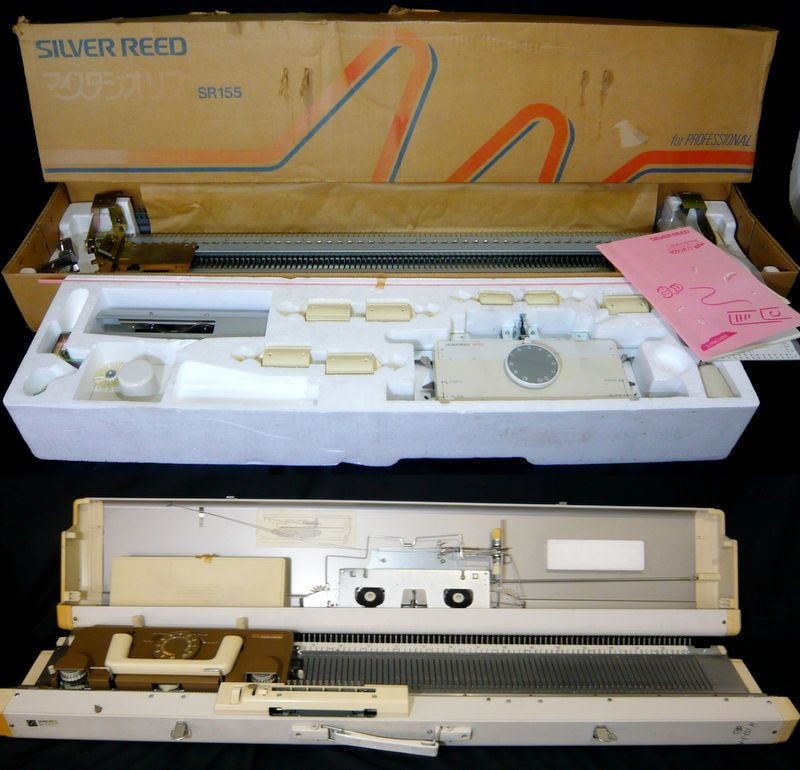 【傷や汚れあり】1000円スタート 編機 2点セット SILVER REED シルバーリード マイスタジオ リブ SR155 SK-155 ...
