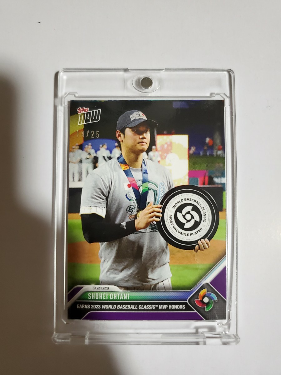 【目立った傷や汚れなし】【25枚限定】Topps Now 大谷翔平 Parple Parallel MVP授与式 Shohei Ohtani ...