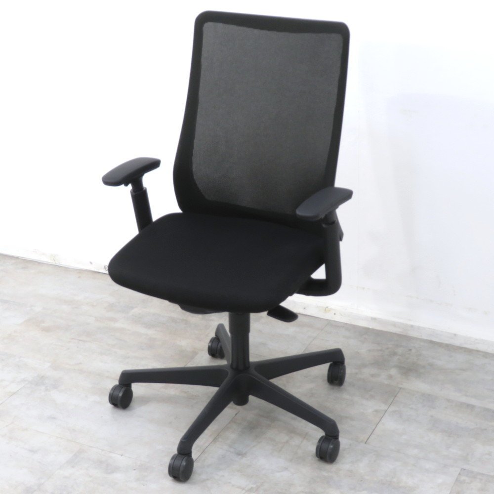 【やや傷や汚れあり】okamura オカムラ Fluent フルーエント 可動肘 オフィスチェア ブラック メッシュ 事務椅子 PCチェア デスクチェア YH10221 中古オフィスの落札情報 ...